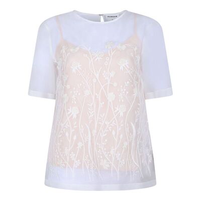 Parosh 女士 SS25 上衣 P.A.R.O.S.H. 多层花卉装饰