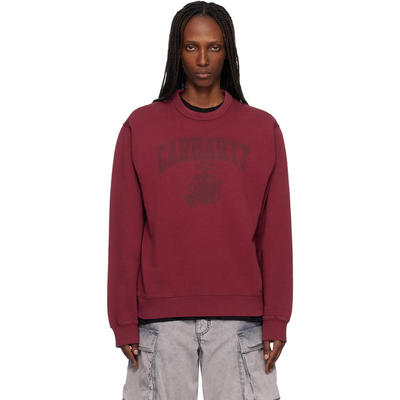 Carhartt WIP 女士 卫衣 红色 Faded Pond Corps 套头衫