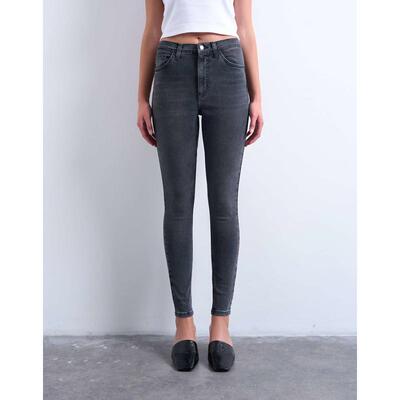 Topshop 女士 牛仔长裤 Jamie 紧身高腰水洗黑色牛仔裤