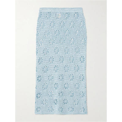 Calle Del Mar 女士 SS25 中长裙 钩花中长半身裙