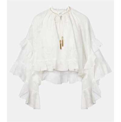 Zimmermann 兹默曼 女士 上衣 Daylight 荷叶边棉混纺衫