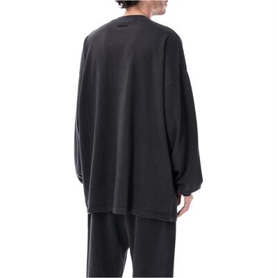 Essentials 男士 T恤 Fear of God Campus 90s 基础款黑色长袖