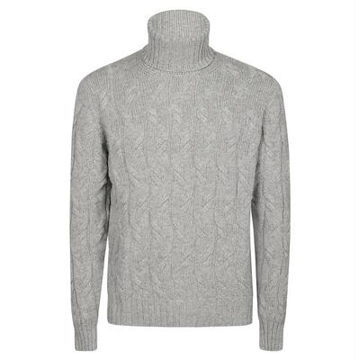 Drumohr 男士 FW24 毛衣 麻花针织高领