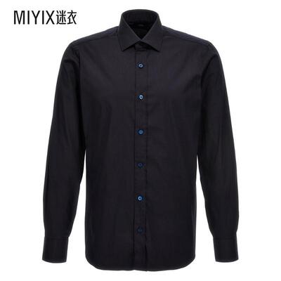 【早秋新品】Barba Napoli 男款Barba 长袖府绸衬衫 迷衣时尚