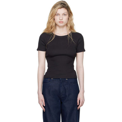 Rag  Bone 瑞格布恩 女士 T恤 黑色 The Essential Ribbed