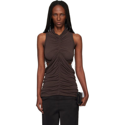 Rick Owens 瑞克·欧文斯 女士 背心 棕色 Temple Sunpeel 上装