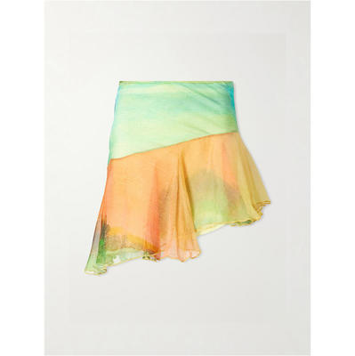 DONDE ESTEBAN 女士 FW26 迷你裙 Formentera 真丝迷你半身裙