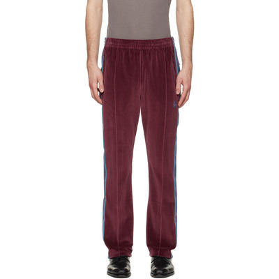 Needles 男士 运动长裤 酒红色 Narrow 运动裤