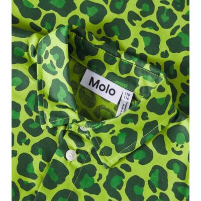 Molo 男童 上衣 Richie 豹纹棉质衬衫童装