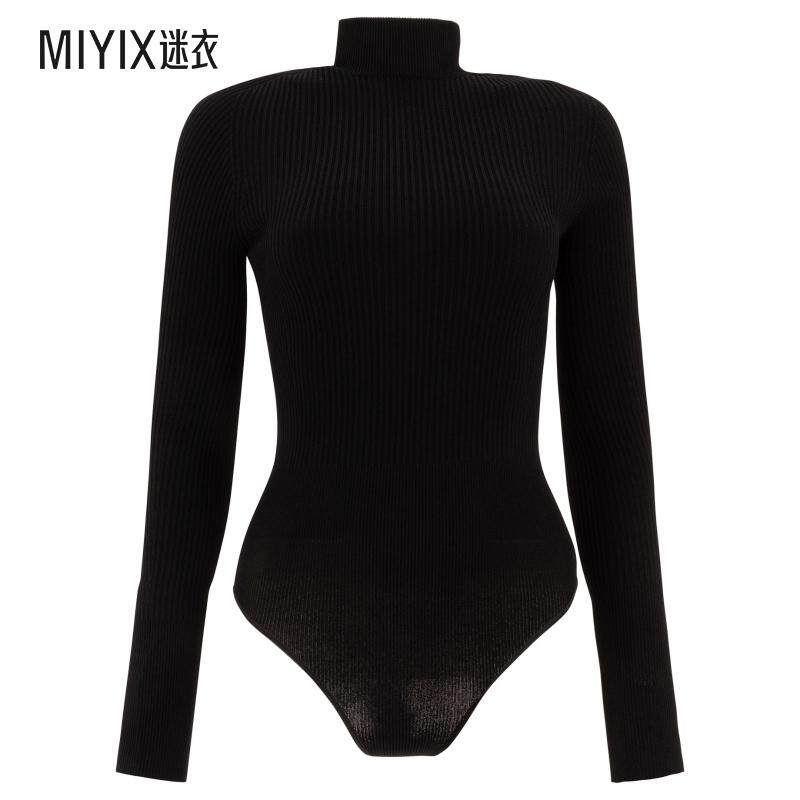 【春夏新品】Alaïa 女款罗纹针织连体衣 迷衣时尚