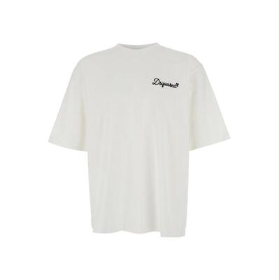 DSquared2 D二次方 男士 FW26 T恤 徽标刺绣圆领 T 恤