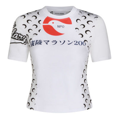 Marine Serre 女士 SS26 T恤 UPCYCLED CON STAMPA