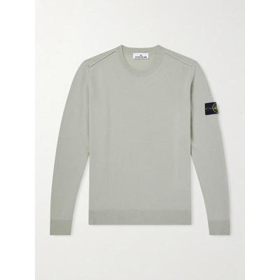 Stone Island 石头岛 男士 SS26 毛衣 Logo-Appliquéd 初剪羊毛