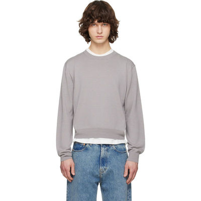 TONYWACK 男士 毛衣 灰色 Extrafine Wool Crew Neck Knit