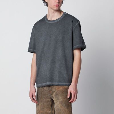 Séfr 男士 SS26 T恤 Mauro washed-effect 黑色有机棉