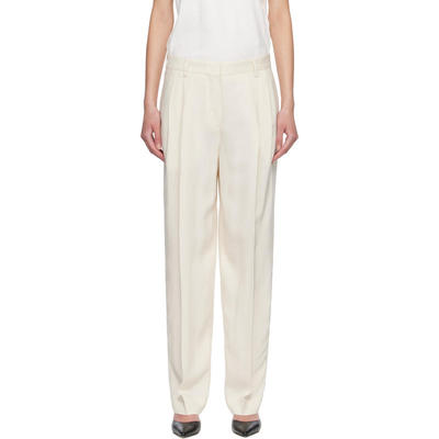 Totême 女士 长裤 灰白色 Double-Pleat Fluid