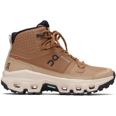 On 昂跑 女士 运动鞋 棕色 Cloudrock Mid Waterproof 高帮