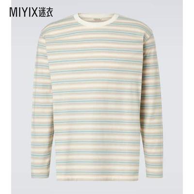 Auralee 男款条纹棉质针织T恤 迷衣时尚
