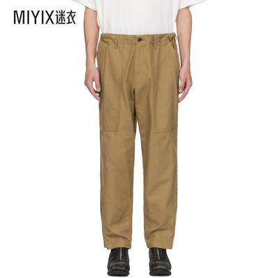 Yohji Yamamoto 男款米色 BS Herringbone Hem Zip Painter 长裤