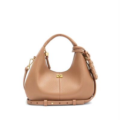 Ganni 甘尼 女士 FW26 手提包 POLYAMIDE PU 棕色水饺包