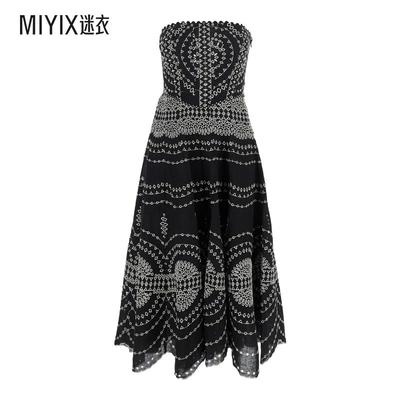 【春夏新品】Charo Ruiz Ibiza 'Iris' Dress Embroideries 黑色