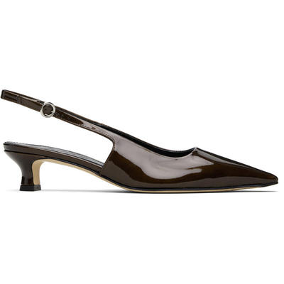Aeyde 女士 高跟鞋 棕色 Catrina Patent Leather 中跟鞋