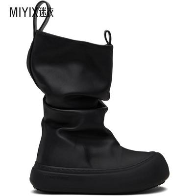 Yume Yume 女款黑色 Fisherman Low 中筒靴 迷衣时尚