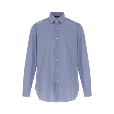 BARBA Napoli 男士 FW25 衬衫 Barba 條紋修身襯衫