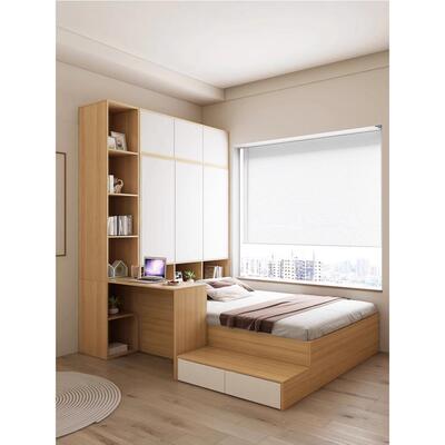 小户榻榻米床卧室实柜木衣柜床书桌型一儿童床USV组合多功体能储
