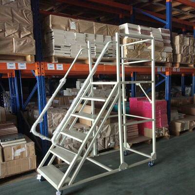 移动登高梯车双间设备台维修登高高仓库搬运取货步梯库房登车UVU
