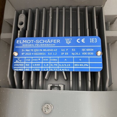 ELMOT-SCHAFER电动机ESR90L4A，停产替代型号TE Q3H FA 90 L4D
