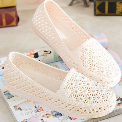 速发夏季塑料凉时妈妈洞巢护士洞鸟鞋镂空网眼轻便透气鞋尚防滑凉