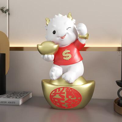 BKG财龙定兴旺龙宝宝桌面摆件厅电客视柜酒招柜玄关桌装面饰品