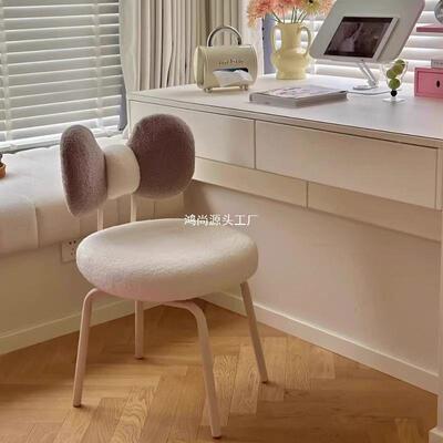 化妆椅凳子生卧轻奢网红感美甲梳公主妆台室靠背可NJU旋转女椅子