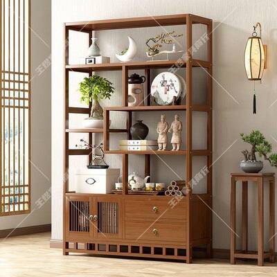 新中子式博古WEU架厂家紫砂甩壶阁茶酒柜展示柜柜多宝客厅卖