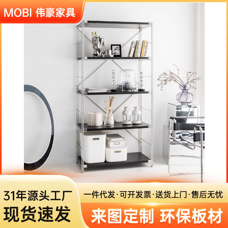 日式置物架落地多层组合收纳架客厅阳台简约家用厨房微波炉储物架