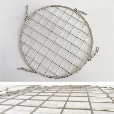 304不锈钢井口防坠网市政井盖安全网窖井污水井下水道圆形防护网