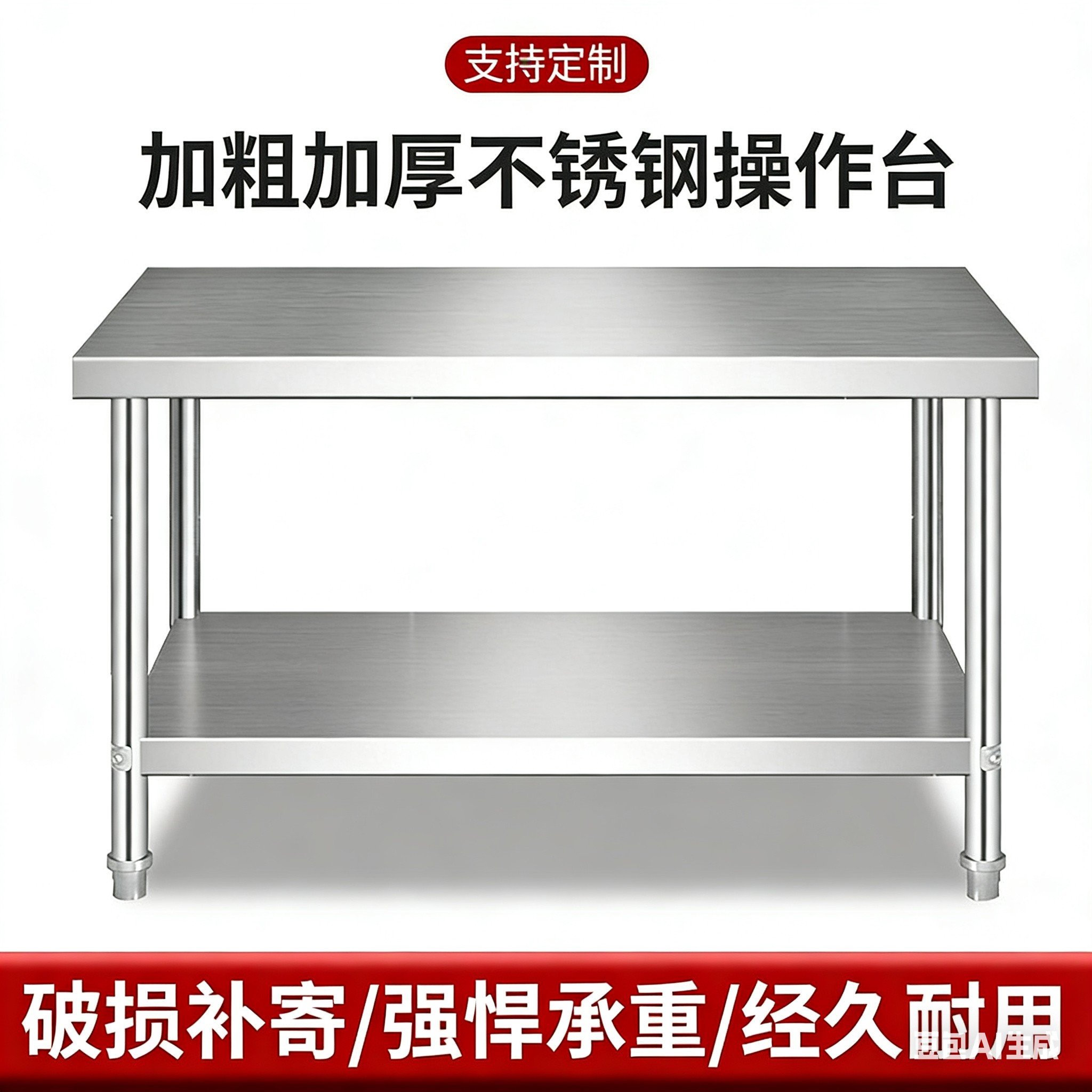 商用厨房不锈钢工作台操作台打荷台打包台置物架