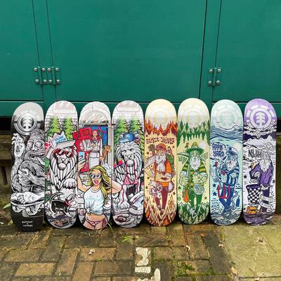 Element8.0/8.125/8.25英寸滑板双翘加拿大枫木板面甲板染色元素