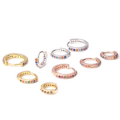 极速New Arrfival 1PC 6mm/8mm/10mm CZ Hoop Cartilage Earring