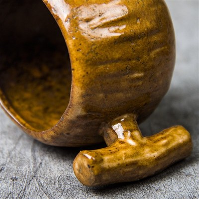 【拾趣阁】日式粗陶茶具 手工粗陶品杯 普洱茶品杯 手工杯,一树春