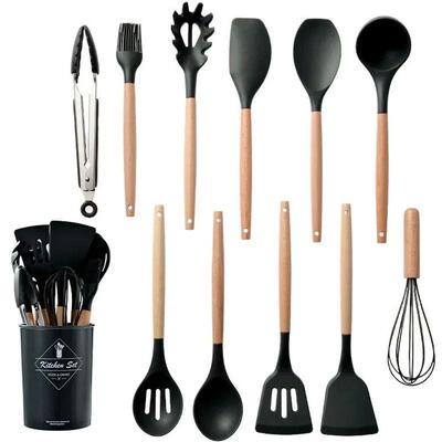 12 Pcs Silicone Kitchen Utensils Set Non-Stick Cookware for
