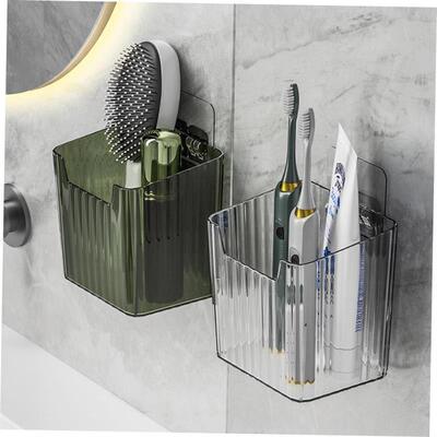 Wall Hanging Comb Toothpaste Storage Toothbrush Holder Bath