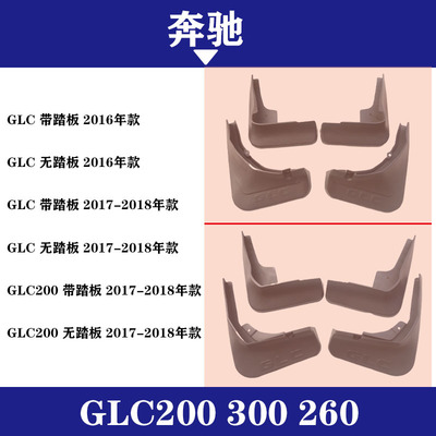 适用于16-18款奔驰GLC  GLC200 300 260 挡泥板 改装配件 挡泥皮