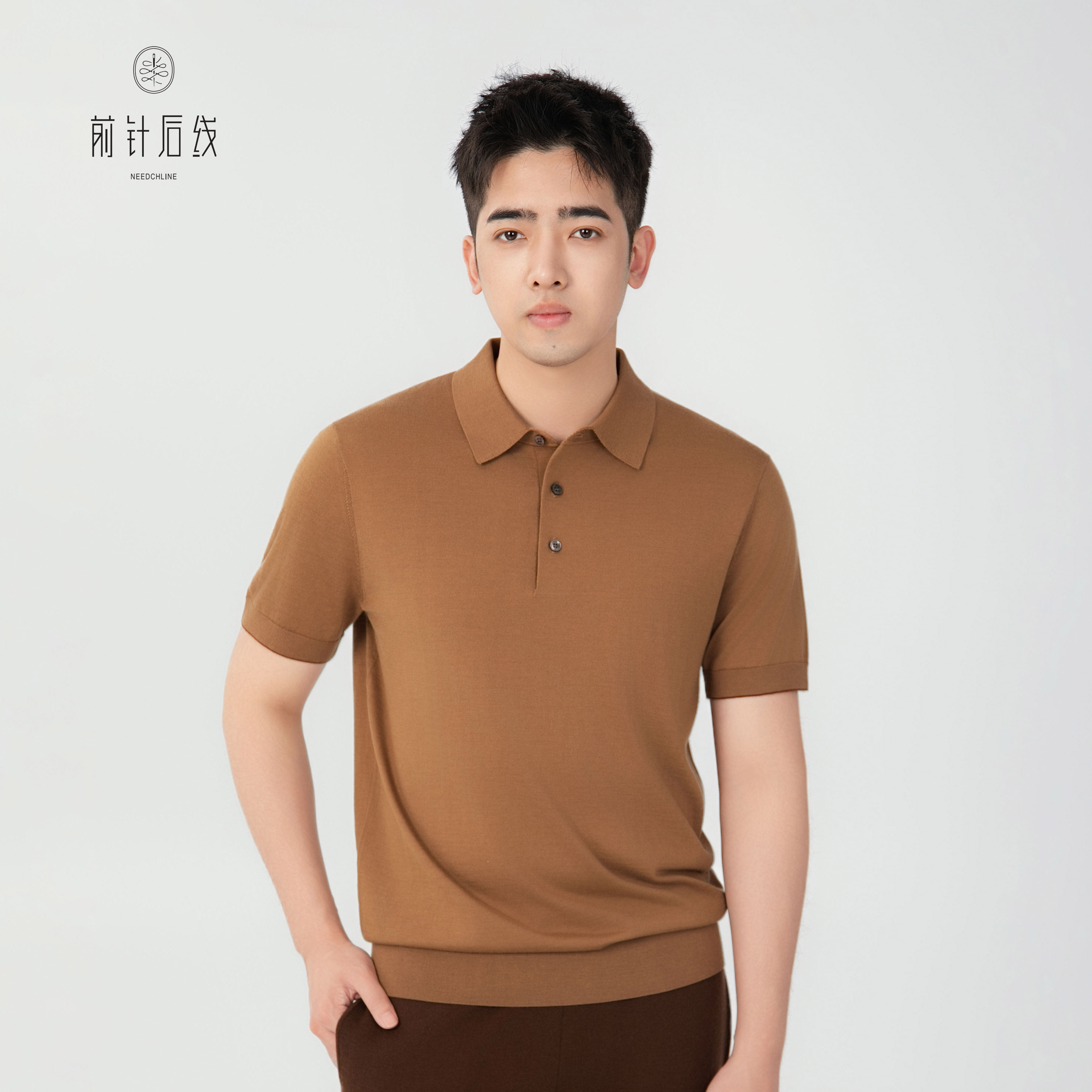 丝毛绒polo衫翻领短袖春季上新男士轻奢男款高级感男装打底衫上衣