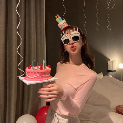 小红书ins风创意搞怪生日眼镜party趣味拍照道具生日派对装饰眼镜