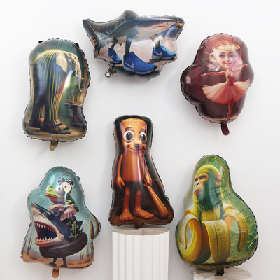 美国山海经铝膜气球TungTungSahur木棍人儿童生日派对氛围感布置