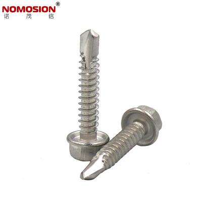 GB15856.4六角带垫自攻自钻螺丝钉六角法兰面自攻螺钉ST4.2~ST6.3