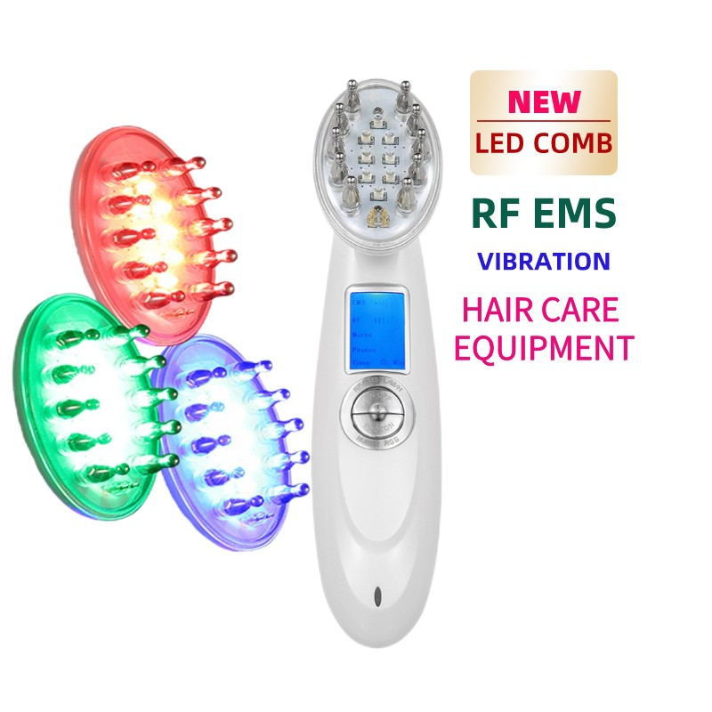 EMS光疗机头皮按摩仪出口EMS光疗导入按摩梳家用头发护理美发仪器