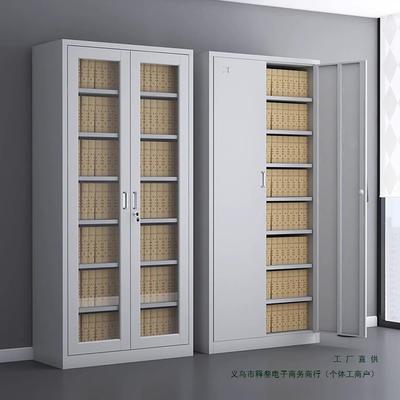 会计财务凭证柜钢制通玻文件资料合同档案柜办公室铁皮储物柜日用